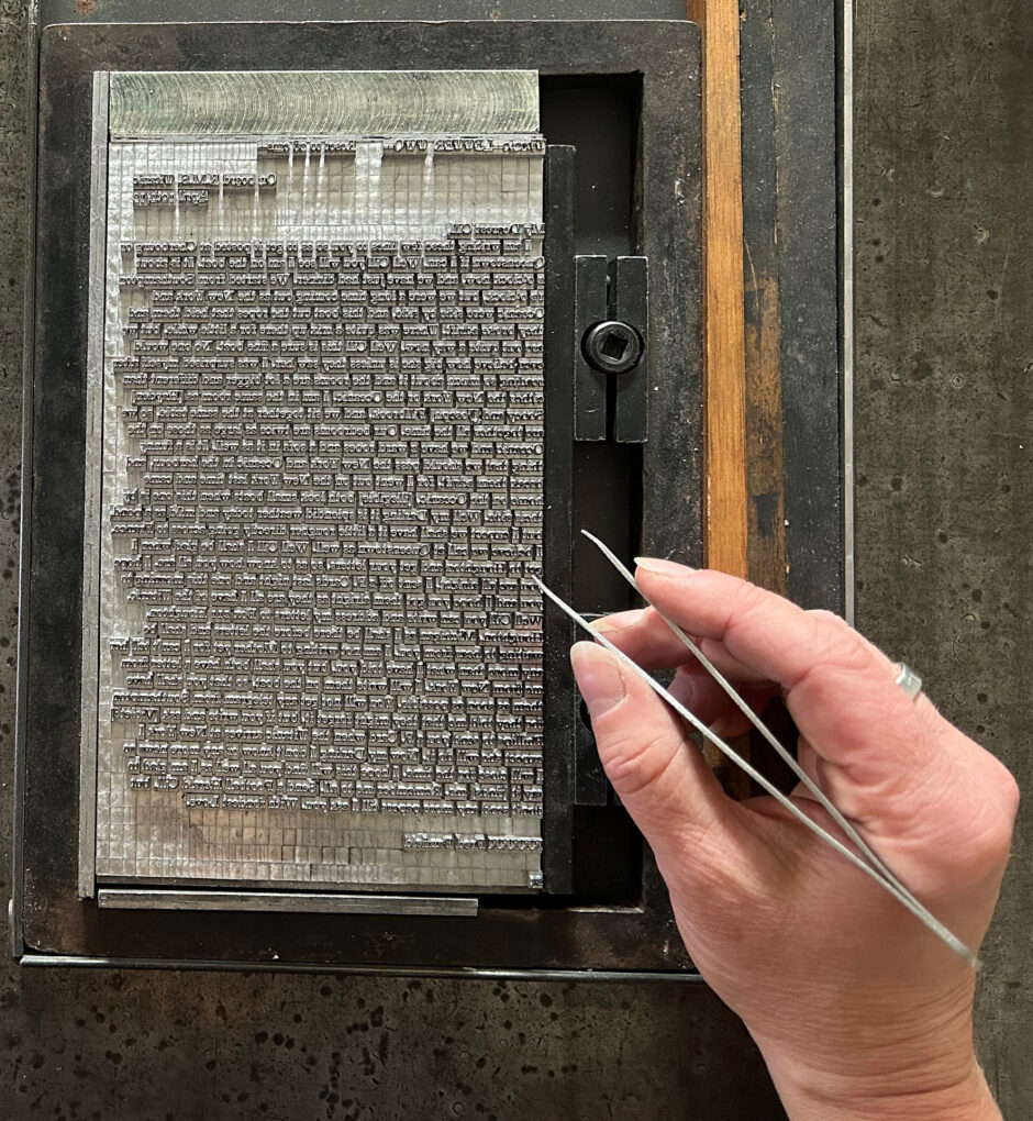 Katie Beard's metal typesetting skills recognised nationally - QEST